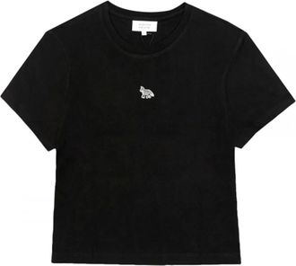 Maison Kitsun&eacute; Femme, Tops, Noir, Taille: 42 FR T-Shirt