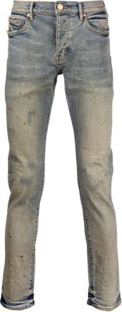 Purple Homme, Jeans, Bleu, Taille: W38 Dirty Oil Repair Jeans