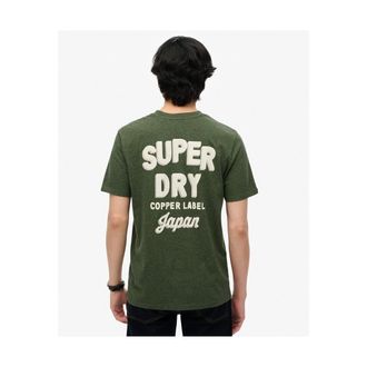 Superdry T-shirt d&eacute;contract&eacute; &agrave; &eacute;tiquette en cuivre