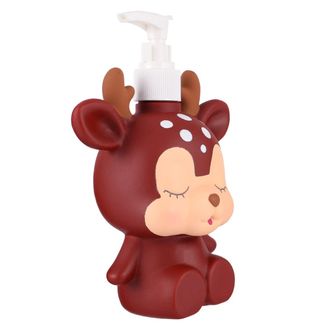 Hemoton Hemoton 300 Ml Flaschen Seifenspender Nette Rentier Pumpe Vakuum Flaschen Wiederverwendbar f&uuml;r Kinder Fl&uuml;ssige Seife Shampoo Lotionen H&auml;nde Spender Ba