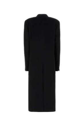 Our Legacy Womens Black Wool Blend Coat Hairy Cappotti