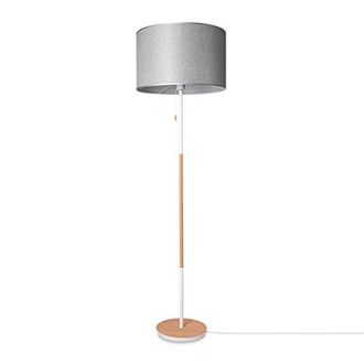 Paco Home Lampadaire Lampe De Salon Lampe Abat-Jour Tissu Textile E27 Lampe De Lecture Scandinave Bureau