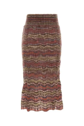 Vivienne Westwood Womens Multicolor Mohair Blend Flora Skirt Aw26multi Exterior: Alpaca Nylon Pantaloni Trousers