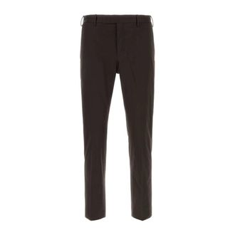 Pantaloni Torino Braune Stretch-Baumwoll-Slim-Fit-Hose - - Trousers - Herren - Braun - 3XL