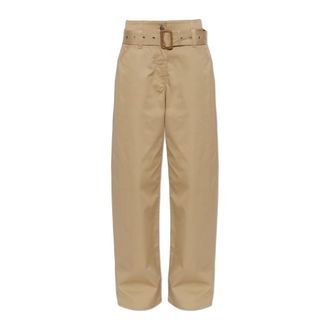 Acne Studios Twill Hose mit G&uuml;rtel - - Trousers - Damen - Beige - M