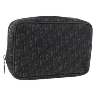 Dior Pre-owned Trotter Canvas Pouch - - Pre-owned - Damen - Schwarzk - ONE SIZE