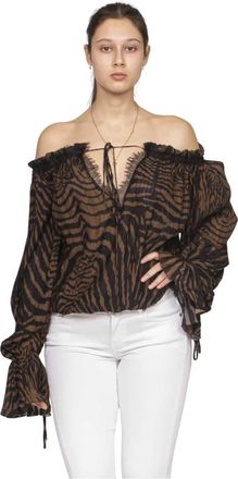 Blumarine Femme, Blouses et Chemises, Brun, Taille: 36 FR Blusa M5179