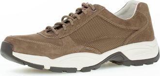 Gabor Herren Sneaker Low,Halbschuhe,Wechselfu&szlig;bett,zertifiziertes Leder,Man,Halbschuhe,stra&szlig;enschuhe,Sportschuhe,lt.Brown,40.5 EU / 7 UK