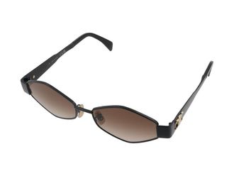Celine CL40254U Metal Frame Sunglasses - Brown