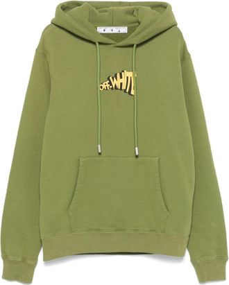 Off-white hoodie &agrave; imprim&eacute; Arrows - Vert