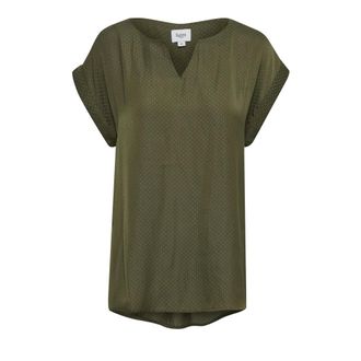 Saint Tropez Army Green Polka Dot Top - Femme - Blouses et Chemises - Vert - Taille: 40 FR