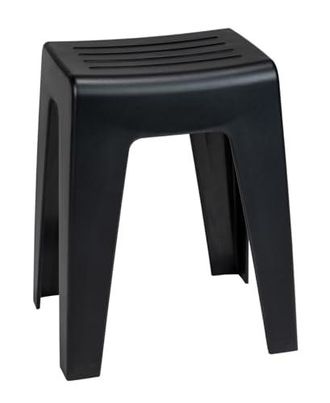 WENKO Badhocker Kumba, hochwertiger Hocker in modernem Design aus Kunststoff in schwerer Qualität, Sitzhocker belastbar bis 120 kg, ideal für Badezimmer & G