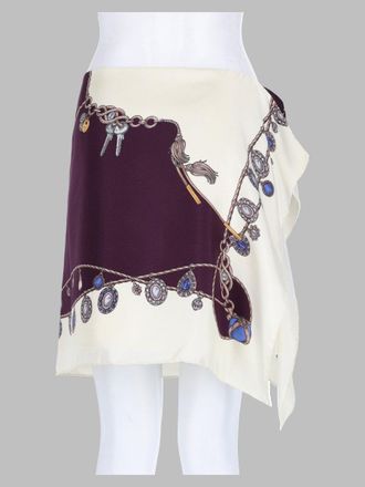 Versace Silk Twill Skirt - Purple