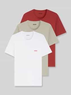 HUGO BOSS Regular Fit T-Shirts aus reiner Baumwolle im 3er-Pack