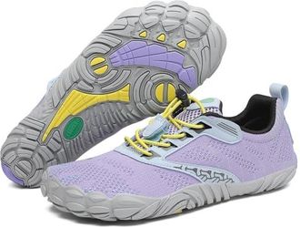 Saguaro Barefoot Shoes Femme Trail Running Minimalistes Escalade Chaussures de Randonnée Homme Respirantes Légères Violet Clair 39 EU