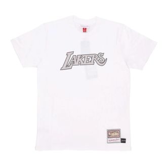 Mitchell & Ness NBA Lakers Tee Off White - - Tops - Herren - Wei&szlig; - XL