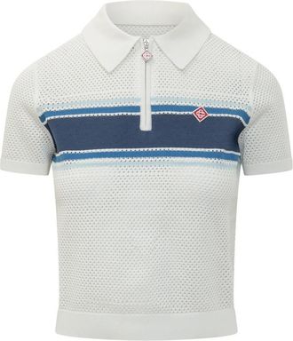 Casablanca Femme, Pulls, Blanc, Taille: 42 FR Mesh Stripe Top