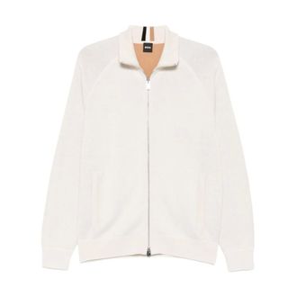 HUGO BOSS Cardigans - Homme - Pulls - Blanc - Taille: XL