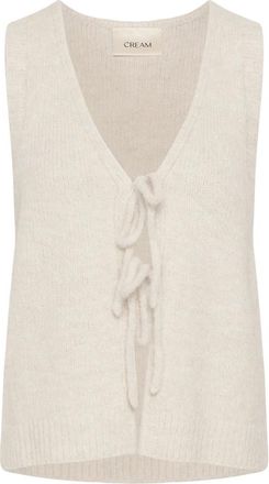 Cream Maille col V - Femme - Pulls - Beige - Taille: 40/42 FR
