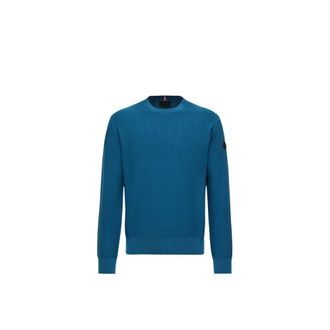Moncler Moncler Cotton Knit Jumper, Men, Blue, Size: 3xl