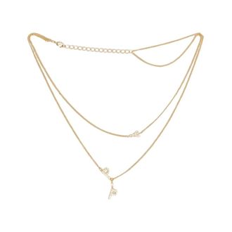 Patrizia Pepe Collier avec pendentif - Femme - Accessoires - Jaune - Taille: ONE Size