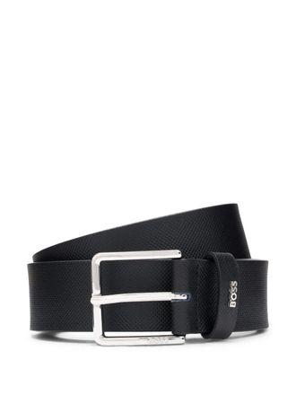 BOSS ceinture en cuir texturé - Noir