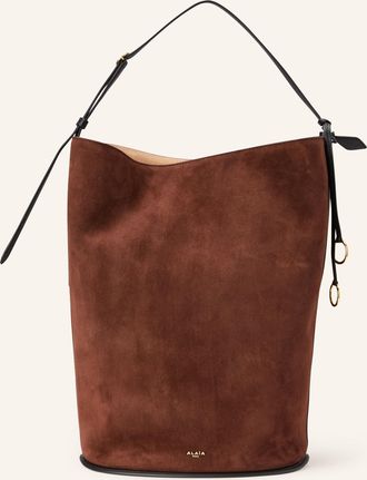Alaia Ala&iuml;a Schultertasche Bucket Mit Pouch braun