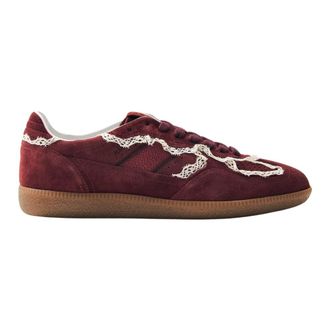 Alohas Tb.490 Geh&auml;kelte Burgunder Leder Sneakers - - Shoes - Damen - Rot - 41 EU