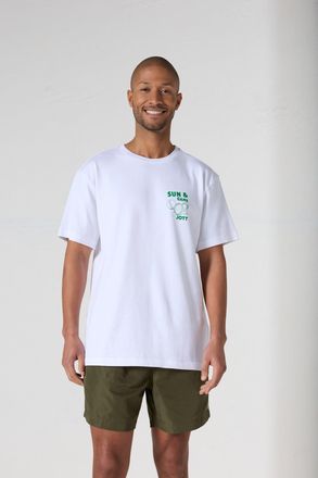 Jott T-shirt col rond mixte imprim&eacute; Blanc Samet - Taille XL