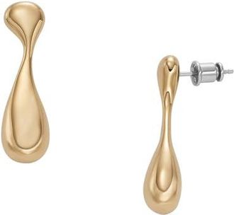 Skagen Womens Gold tone Stainless Steel or Semi- Precious with post closure Earrings