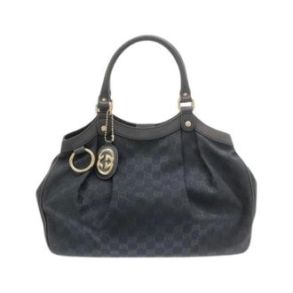 Gucci Sac &agrave; main pr&eacute;-propri&eacute;t&eacute; en toile GG - Femme - Pre-owned - Noir - Taille: ONE Size