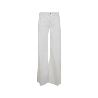 Blumarine Femme, Pantalons, Blanc, Taille: 38 FR Jeans Jambe Large