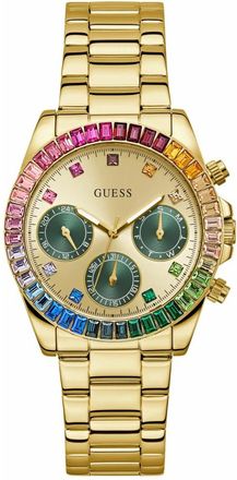 Guess Femme, Accessoires, Jaune, Taille: ONE Size Halo Rainbow Watch