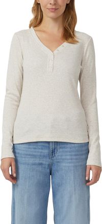s.Oliver Langarmshirt mit Henley-Ausschnitt