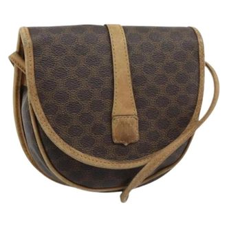 Celine Sac bandouli&egrave;re vintage Macadam en toile Pre-owned - Femme - Pre-owned - Brun - Taille: ONE Size