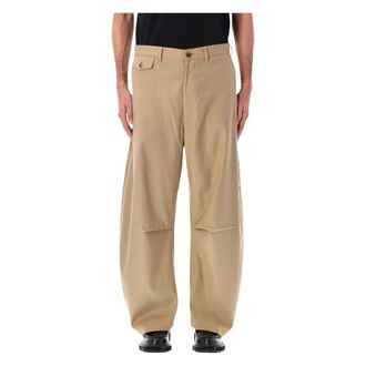 Comme Des Gar&ccedil;ons Weitgeschnittene Baumwollhose - - Trousers - Herren - Beige - L