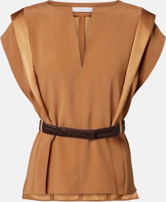 Max Mara Top aus Cr&ecirc;pe