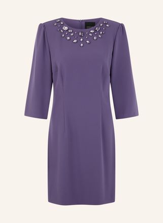 Marc Cain Kleid Mit 3/4-Arm Und Schmucksteinen blau