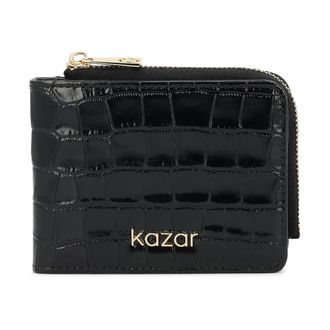 Kazar Femme, Accessoires, Noir, Taille: ONE Size Portefeuille en cuir emboss&eacute;