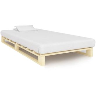 vidaXL Palettenbett Massivholz Kiefer 90&times;200 cm Vidaxl
