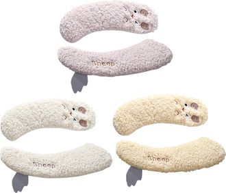 Generic 3 Paar niedliche WC-Sitzbez&uuml;ge - Weiche WC-Sitzkissen aus Lammfell | Wiederverwendbare, waschbare und warme Badauflage, Komfortables WC-Zubeh&ouml;r, gem&uuml;t