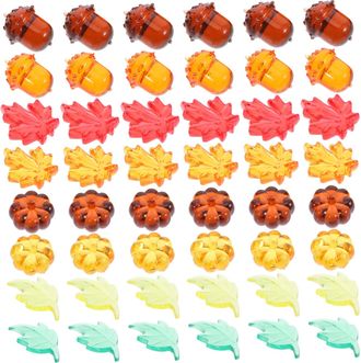 Garneck 100st&uuml;cke Herbstliche Tischdeko Mit Acryl-Blumen Eicheln Und Mini-k&uuml;rbissen Vasenf&uuml;ller F&uuml;r Landhausdecoration Erntedankfest Und Wohnaccessoires