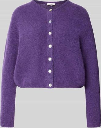 American Vintage Relaxed Fit Strickjacke aus Woll-Mix mit Leinen-Anteil