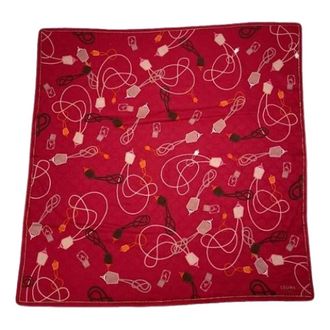 Celine Foulard en soie Pre-owned - Femme - Pre-owned - Rouge - Taille: ONE Size