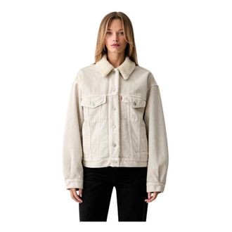 Levi's Femme, Vestes, Beige, Taille: 42 FR Veste Sherpa Ann&eacute;es 90