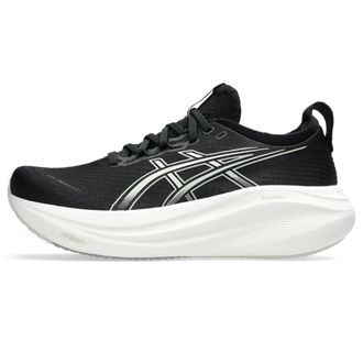Asics Womens Gel-Nimbus 27 Running Shoe, Black/Lake Grey, 8.5 Narrow
