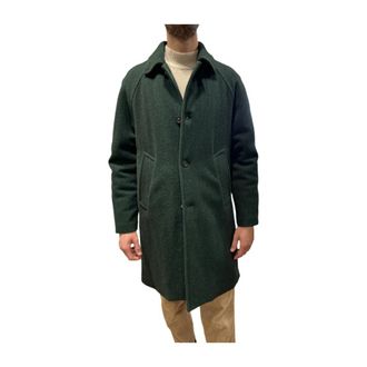 Palt&ograve; Hybrid Einreiher-Mantel - - Coats - Herren - Gr&uuml;n - L