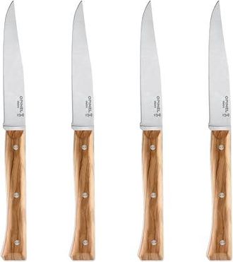 Opinel Opinel Facette Olive Tafelmesser-Set, 4-teilig aus rostfreiem MA5 Stahl, 254646