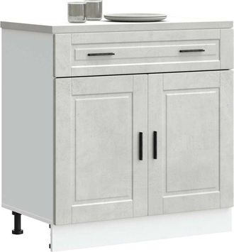 vidaXL vidaXL Armoire de cuisine Porto gris béton bois dingénierie