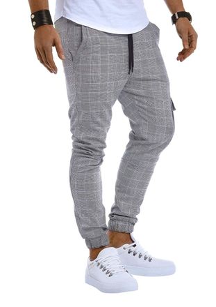 LEIF NELSON Herren Jogger Chinos Cargo Stretch Jogging Männer Basic Jogg Cargohose Streifen Jogginghose Jungen Freizeithose Jeans-Hosen Sweatpants Streifen Chinoh